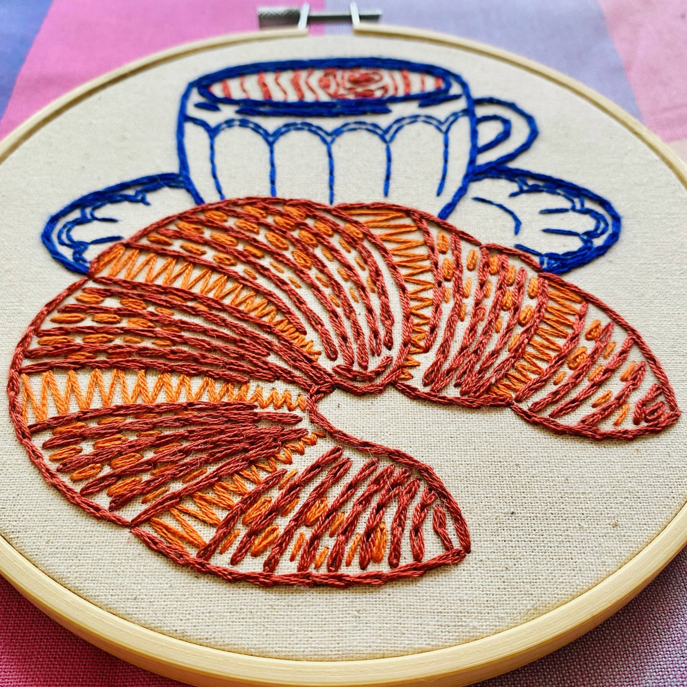 Croissant Complete Embroidery Kit – Needles in the Hay