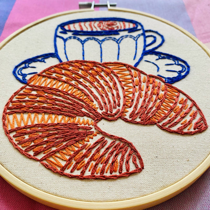 Croissant Complete Embroidery Kit – Needles in the Hay